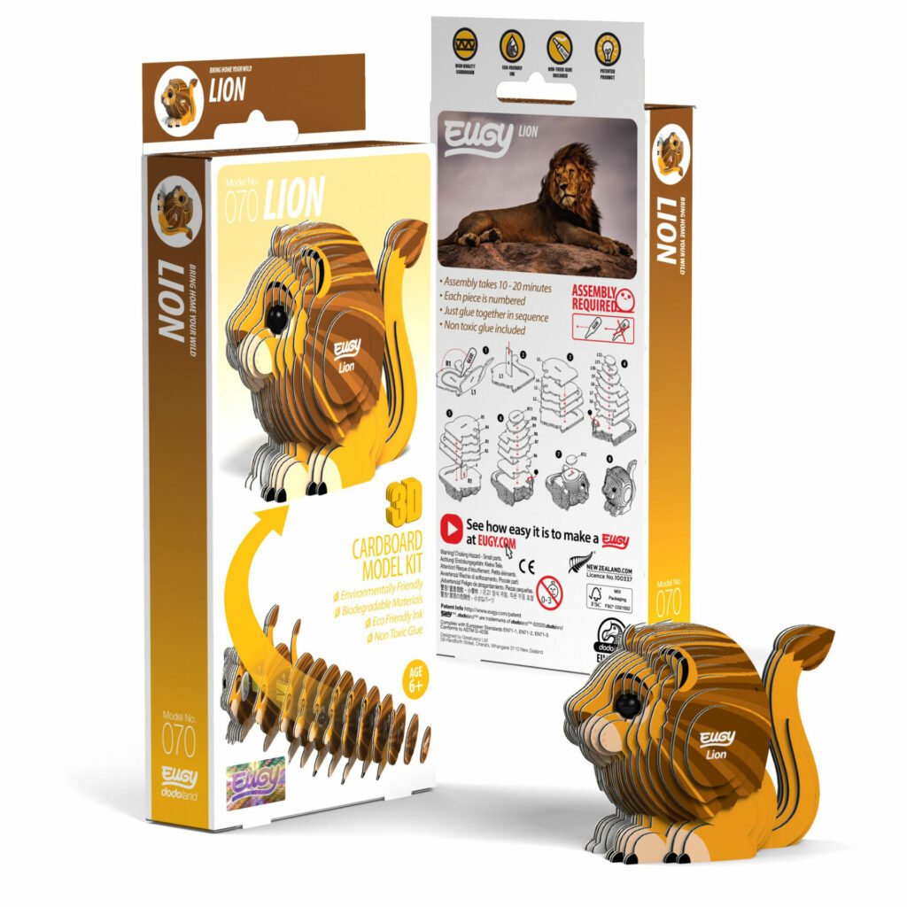 Lion - 3D Cardboard Model Kit - ZooDoo