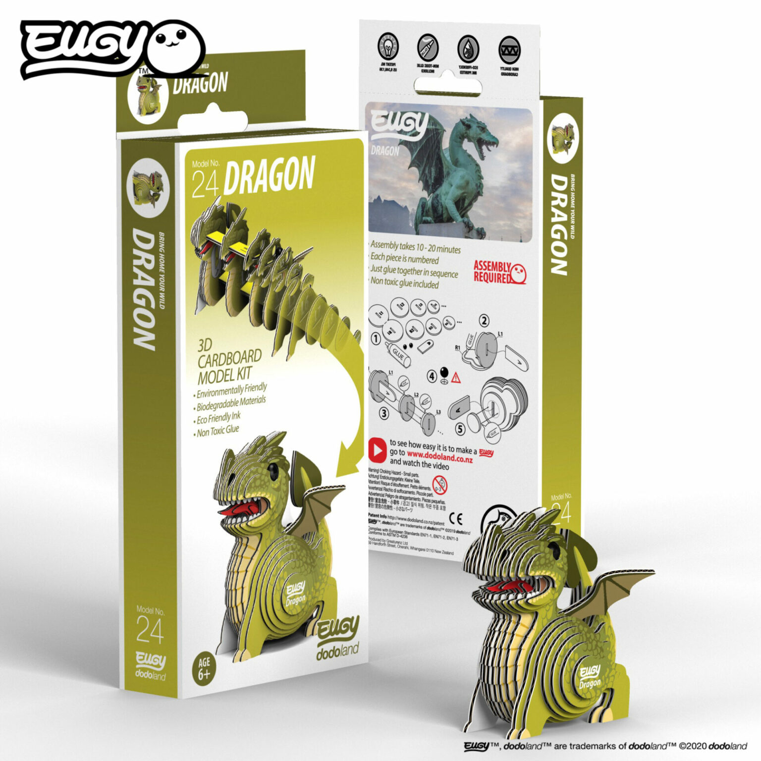 Dragon - 3D Cardboard Model Kit - ZooDoo